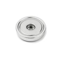 China 32mm Neodymium Pot Magnet with Countersunk Hole 32kg Pull Capacity 1.26 inch Diameter for sale