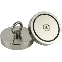 China Industrial Double Side Round Searching Magnet with Strong Pulling Force NdFeb Grade for sale