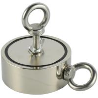 China Industrial Double Side Round Searching Magnet with Strong Pulling Force NdFeb Grade for sale