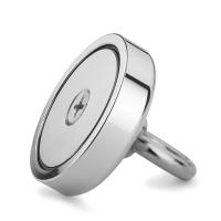 China 120KG Pull Recovery Neodymium Fishing Magnet with Precise Tolerance /-1% and Rope Eyebolt for sale