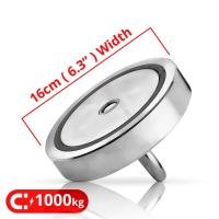 China Super Strong Fishing Magnet Kit with Pull Force of 2200 LBS and Q235 Round Steel Cup for sale