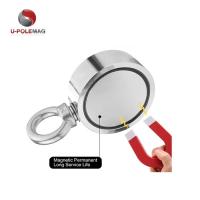 China Powerful Double-Sided Pull N52 Fishing Magnet with 1000lbs Pull Force and 75mm Diameter for sale