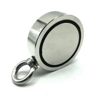 China Density Neodymium Fishing Magnet with M8 Eyebolt and 80KG Pulling Force 48mm Diameter for sale