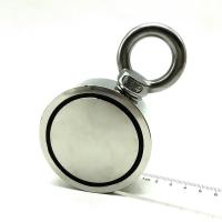 China Density Neodymium Fishing Magnet with M8 Eyebolt and 80KG Pulling Force 48mm Diameter for sale