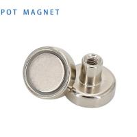 China Composite Material Round NdFeB Magnet Neodymium Pot Magnet D60mm with 160kg Force for sale