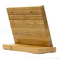 China ISO9001 2000 System Natural Bamboo Wood Magnetic Knife Block Holder Customized Design for sale