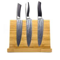 China ISO9001 2000 System Natural Bamboo Wood Magnetic Knife Block Holder Customized Design for sale