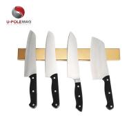 China Outdoor Room Space Release Golden Color Titanium Magnetic Knife Bar 400x45x15mm Size for sale