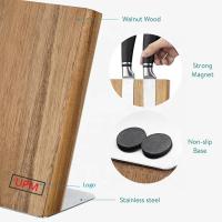 China Acacia Wood Magnetic Knife Organizer Universal Block for Knives Scissors 235x110x35mm for sale