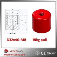 China D25.4x21 Alnico Round Base Cup Pot Magnet with Hole Grade AlNiCo Magnet for sale