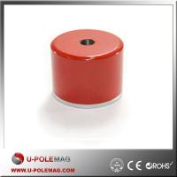 China D25.4x21 Alnico Round Base Cup Pot Magnet with Hole Grade AlNiCo Magnet for sale