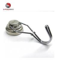 China NdFeB Grade NdFeb 25mm 50lbs 180 degree free rotation swivel Hook Magnet for industrial for sale