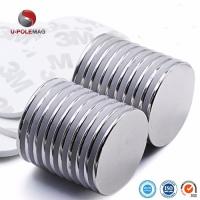China Tolerance ±1mm Permanent N35-N52 Neodymium Disc Adhesive Magnet with 3M Self Adhesive for sale