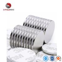 China Tolerance ±1mm Permanent N35-N52 Neodymium Disc Adhesive Magnet with 3M Self Adhesive for sale
