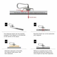 China Neodymium Round Magnetic Snap Hook with Carabiner Keychain and High Tolerance ±1mm for sale