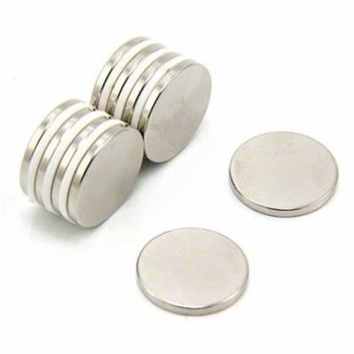 China NiCuNi Coated N52 1.26''x1/8'' Axial Nickel Neodymium Disc Magnet for Manufacturing for sale