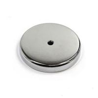 China ISO/TS16949 2002 Certified D80mm Ferrite Cup Magnet Holder With Countersunk Hole D6mm for sale