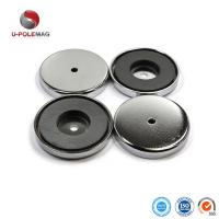 China ISO/TS16949 2002 Certified D80mm Ferrite Cup Magnet Holder With Countersunk Hole D6mm for sale