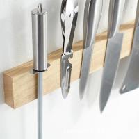 China Wood Magnet Strip Rack Magnetic Knife Holder Magnetic Suction Hang Lever Kitchen Accessory for sale