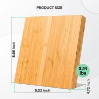China Accepted OEM ODM Bamboo Magnetic Stand Magnetic Knife Block for Cooking Utensils More for sale