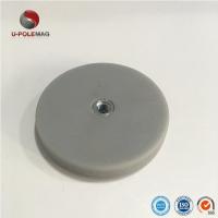 China Rubber Coated Pot Magnet Neodymium Rubber Magnet D36*6mm-M6 Permanent Powerful Punching for sale