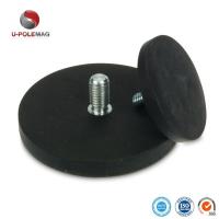 China Disc Neodymium Magnet Custom Size M6 M8 Rubber Coated Pot Magnet for sale