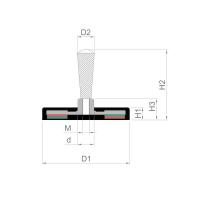China Handle Type Rubber coated Pot Magnet Max Working Temperature 80 Centigrade for sale