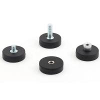 China Neodymium Round Magnet D22x6mm with M4 Flat Female Thread Gripper and Rubber Surface for sale
