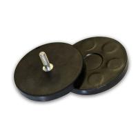 China D66mm Rubberized neodymium pot magnets with 20kg force and durable rubber coating for sale