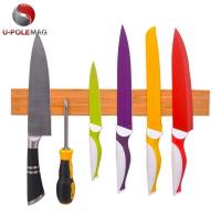 China Eco-Friendly Bamboo Wood Magnetic Knife Holder for Stylish Kitchenroom Knives Storage for sale
