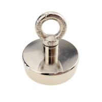 China Ni Surface Coating Custom 1000lbs Pull Force N52 Fishing Magnet with Double-Sided Pull for sale