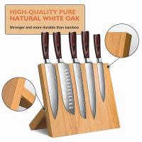 China Custom Design Magnetic Knife Block Natural Bamboo Stand Holder with Strong Magnets for sale
