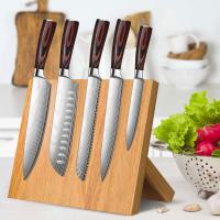 China Custom Design Magnetic Knife Block Natural Bamboo Stand Holder with Strong Magnets for sale