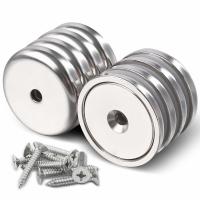 China Max Working Temperature 80 Celsius 35 LB Pull Power Ferrite Cup Magnets for Mounting for sale