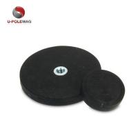 China Strong Pull M8 Thread Neodymium Rubber Coated Pot Magnet Industrial Grade Non Slip Mount for sale