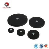 China Strong Pull M8 Thread Neodymium Rubber Coated Pot Magnet Industrial Grade Non Slip Mount for sale