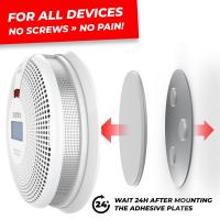 China Nickel Coated Smoke Detector Mounting Kit for Fire House Alarms without Drilling for sale