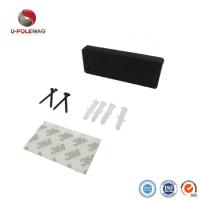 China Custom Rubber POT Coated Neodymium Rectangular Magnets with Two Holes Full Force As Request for sale