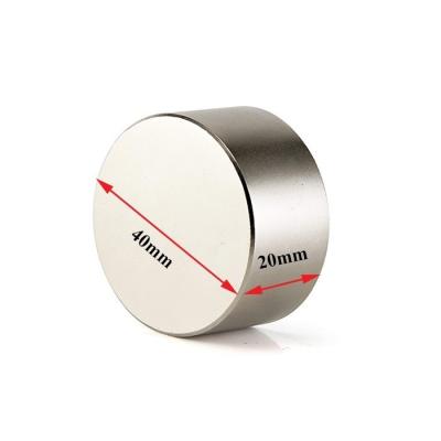 China Super Strong Force Moto Magnet 40x20mm Neodymium Disc Magnet with ±1mm Tolerance for sale