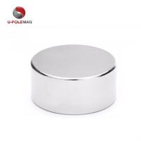 China 191g Weight N52 Silver Disc Magnet Neodymium D40x20mm with Axial Magnetized Direction for sale