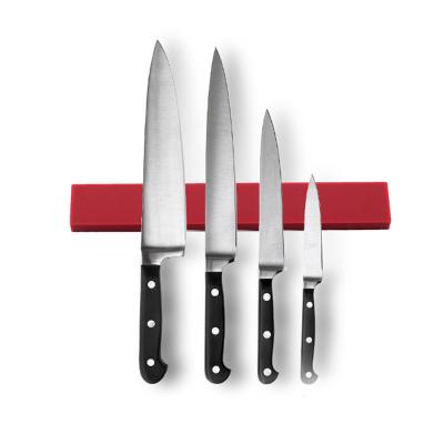 China Rubber Coated Magnet Magnetic Knife Holder Bar Inside Material Stainless steel Magnet for sale