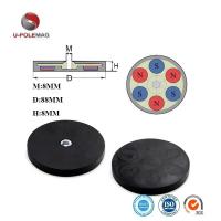 China Industrial Magnet Powerful Rubber Coated Pot Magnet With Attractive Magnetic Strength for sale
