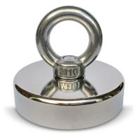China 148 LBS 67 KG Pulling Force Rare Earth POT Magnet with Eyebolt D48mm and High Tolerance for sale