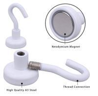 China Powerful Ferrite Magnetic Hooks For Hanging In White And Black for sale