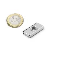 China NdFeb Block Magnet Steel Channel POT with 1 Countersunk Hole For Industry Processing for sale