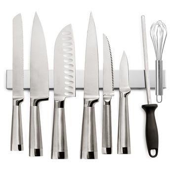 China 16 Inch Stainless Steel Magnetic Knife Bar Effortlessly Store Your Kitchen Essentials for sale