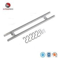 China 18 Inch Square Tubes Stainless Steel Magnetic Knife Strip with 6 Hooks for Kitchen Utensil Holder Tool Organizer for sale