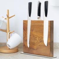 China Wooden Magnetic Knives Holder for Wood Kitchen Knife Block Set Optional Wood Acacia for sale