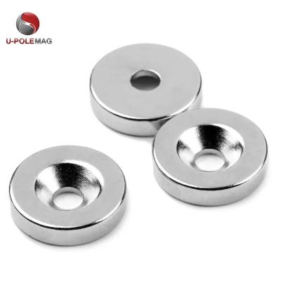 China Customizable NdFeB N52 Disc Rare Earth Neodymium Countersunk Magnet D16*d6.5*d3.5*5mm for sale