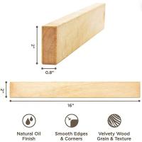 China Eco-friendly 16 inch Magnetic Knife Strip Rubber Wood Kitchen Magnet Holder for Wall for sale